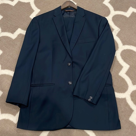 Perry Ellis | Suits & Blazers | Perry Ellis Navy Suit | Poshmark